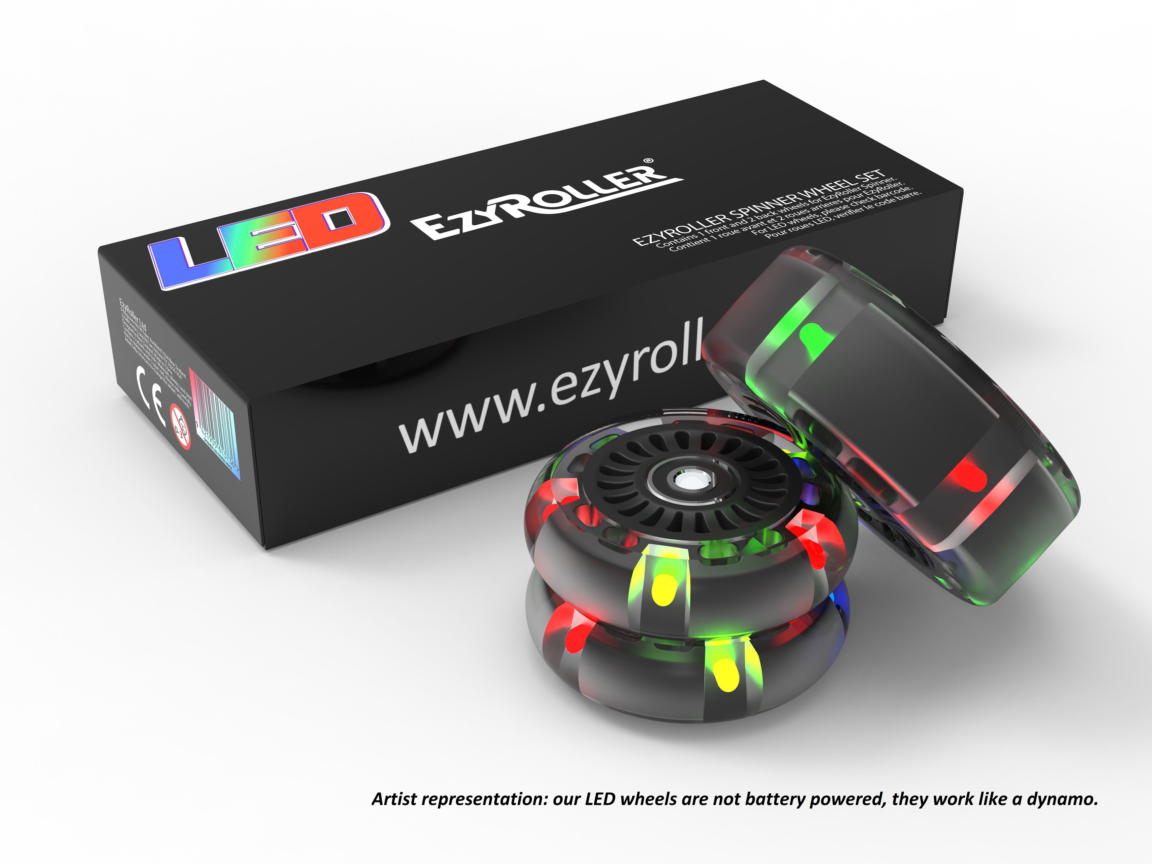 LED Wheel Pack for Spinner (Pack of 3 wheels) – EzyRoller